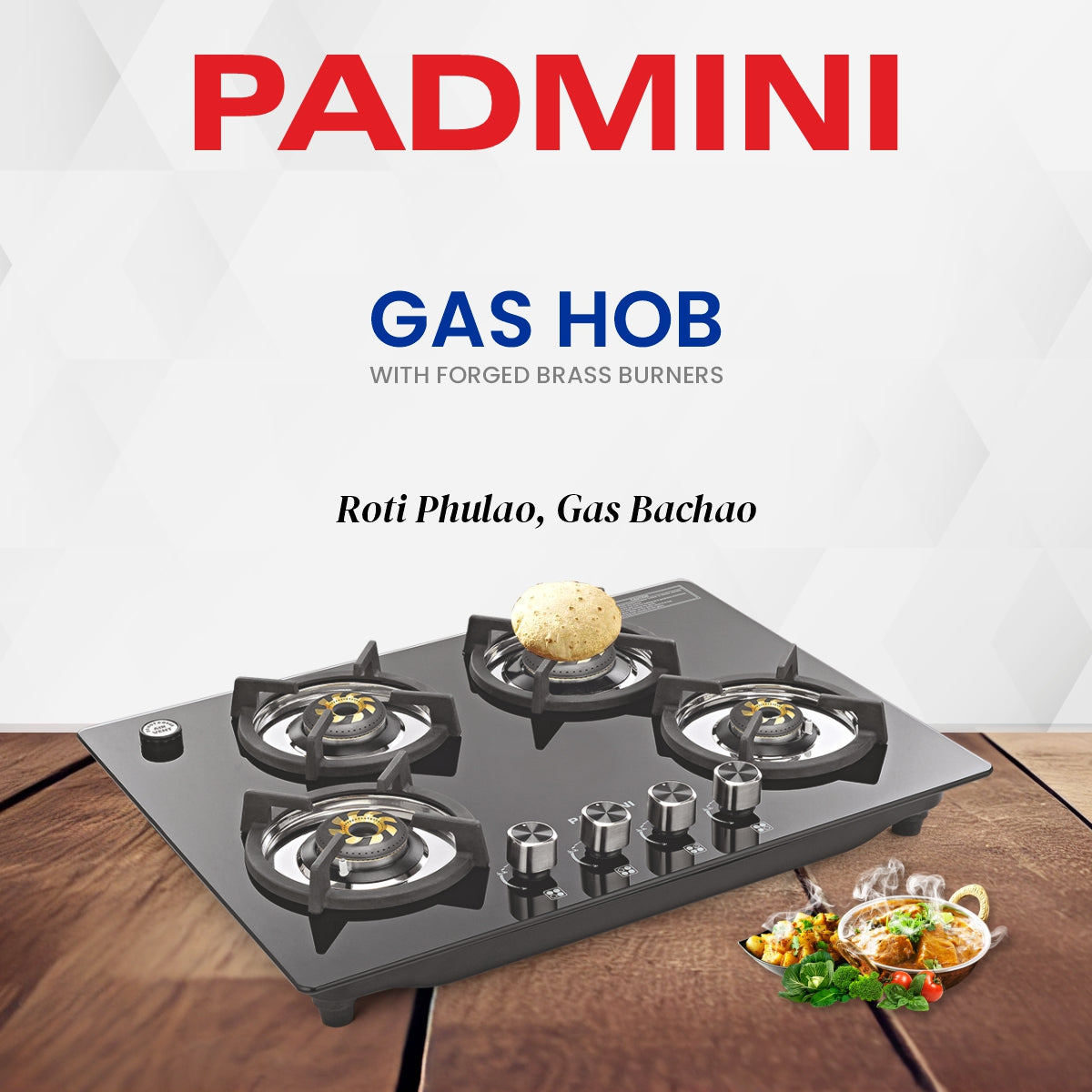 Buy Gas Hob 408 GL IB High Flame Online | Best Gas Hobs – PADMINI